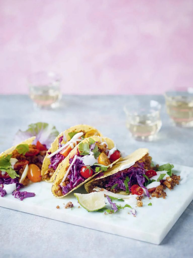 LOADED TACOS, WALNUT MINCE & APPLE WASABI SLAW - My Creative Kitchen